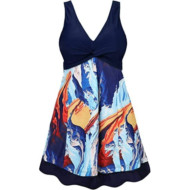 Summer Mae Womens Plus Size Swimsuits With Shorts One Piece Bathing