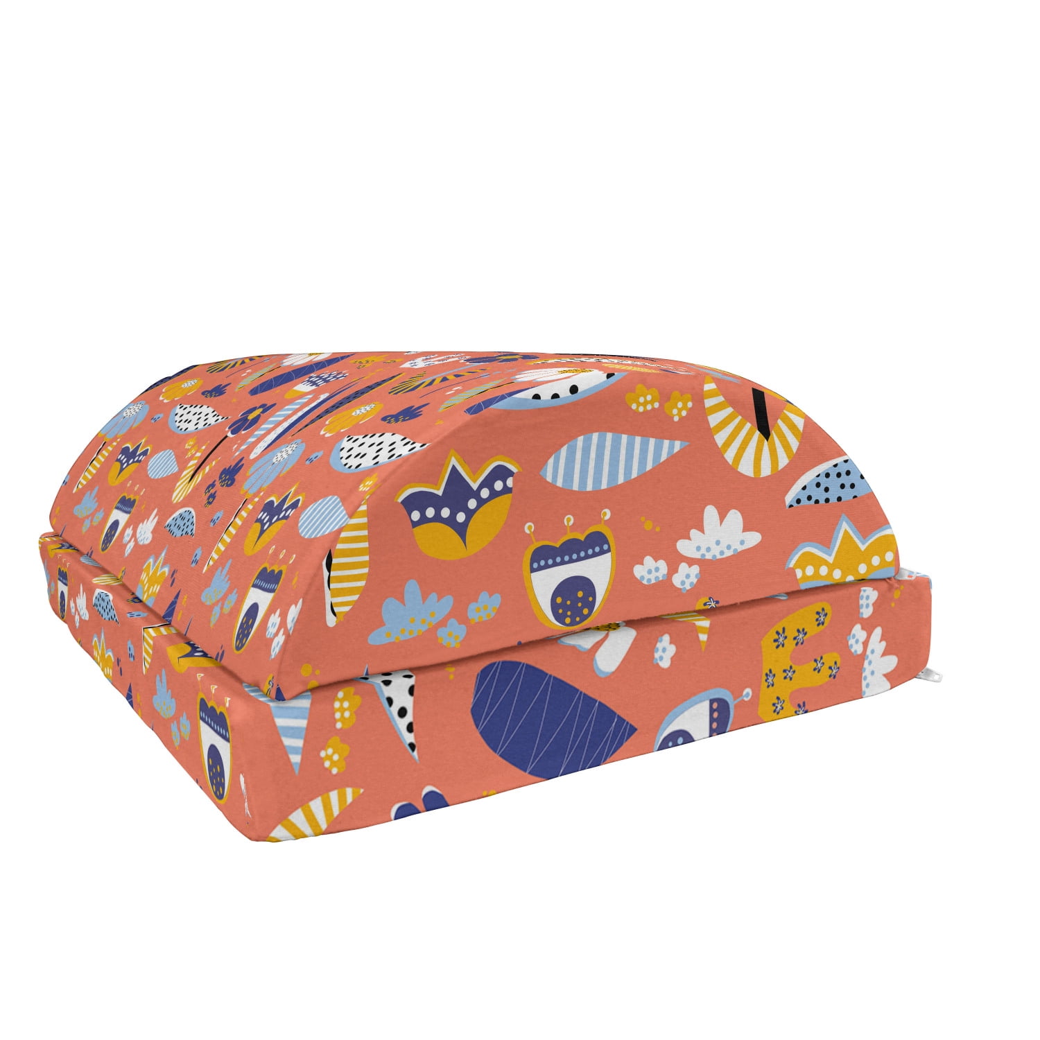 Garden Foot Rest, Daisy Aster Blossoms Forest Leaves Happy Spring ...