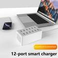 USB Charger 12 Port Charging Station for Multiple Devices with Smart ...