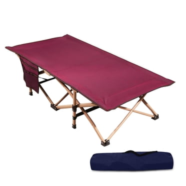 REDCAMP Folding Kids Cot with Removable Sleeping Bag, Portable Toddler ...