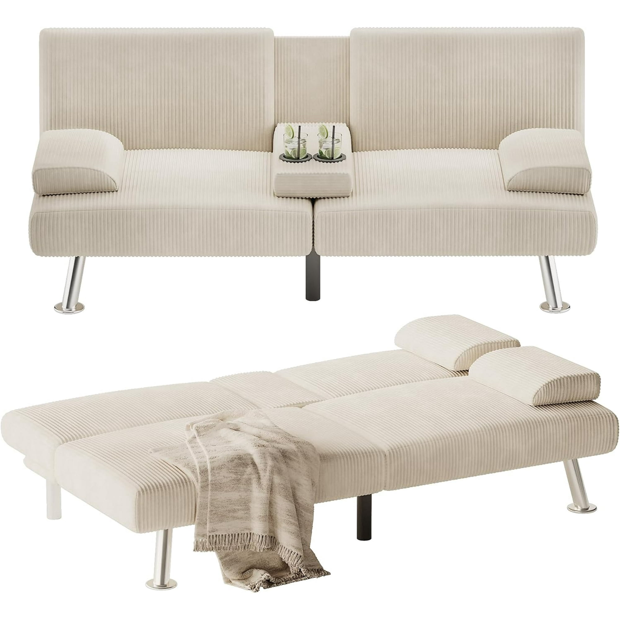 Click here for Homall Futon Sofa Bed Adjustable Futon Couch Moder... prices