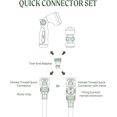 Vego Garden Hose Fitting Quick Connector Set with Water Stop & Lock ...