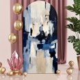 Arch Backdrop 6 Ft, Abstract Blue Beige Spandex Stretch Fitted Arch ...