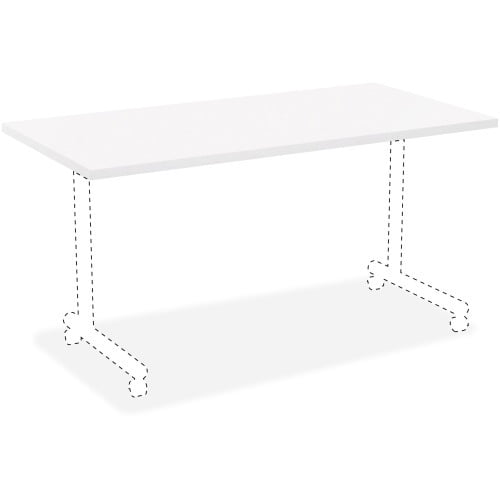 Lorell White Laminate Rectangular Invent Tabletop White Laminate ...