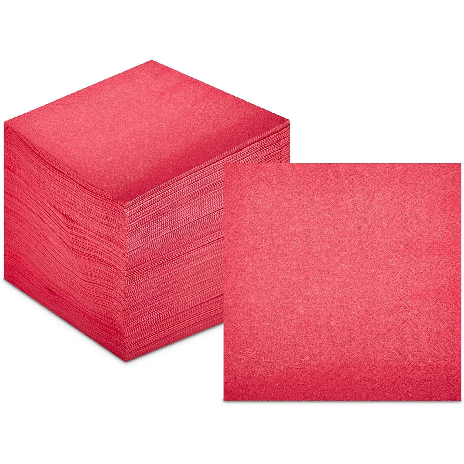 200 Pack Hot Pink Napkins Disposable for Birthday Party, 2-Ply, 5 x 5 ...