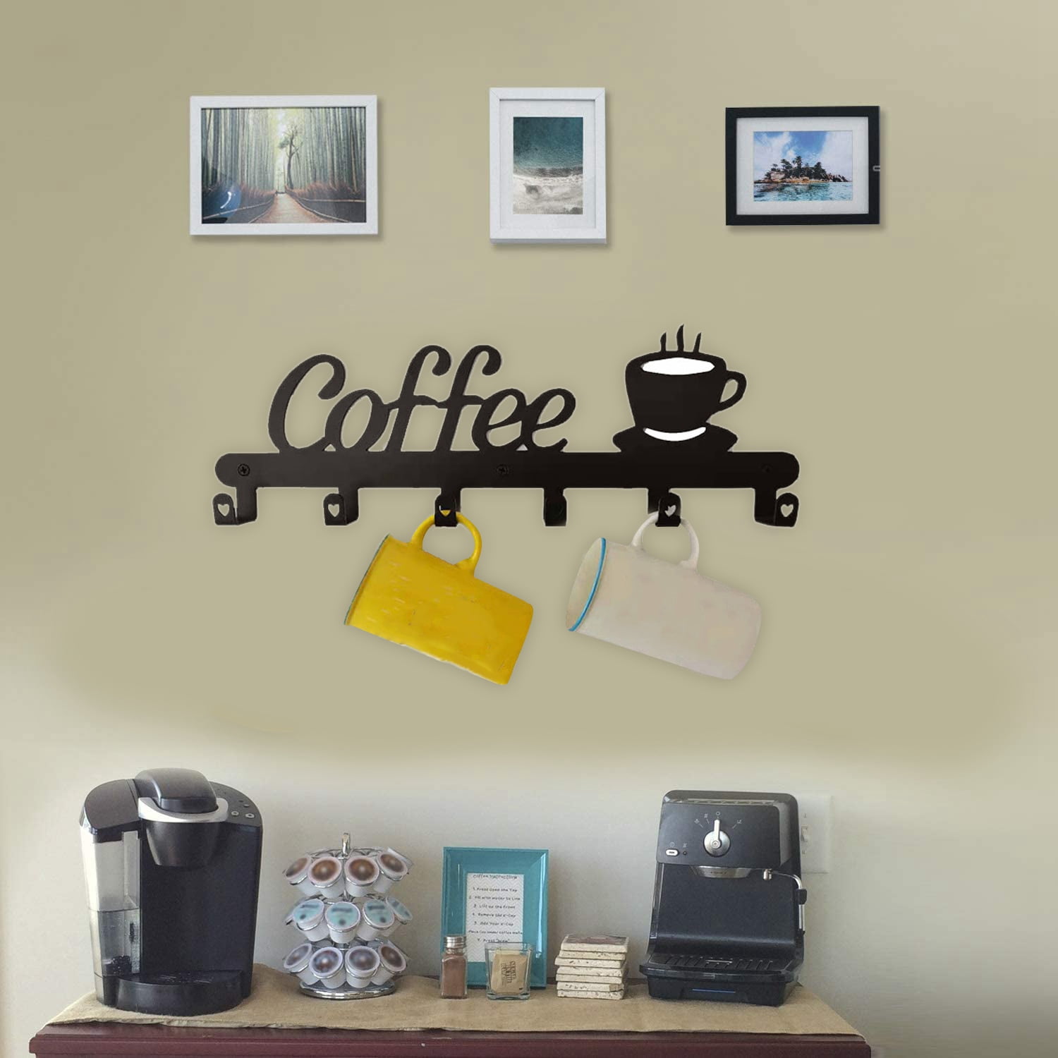 Click here for Unbranded Coffee Mug Holder Wall Mounted coffee Ba... prices