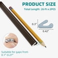 2pcs*26 Ft V-shape Thin Weather Stripping Door Seal Strip For Doors ...