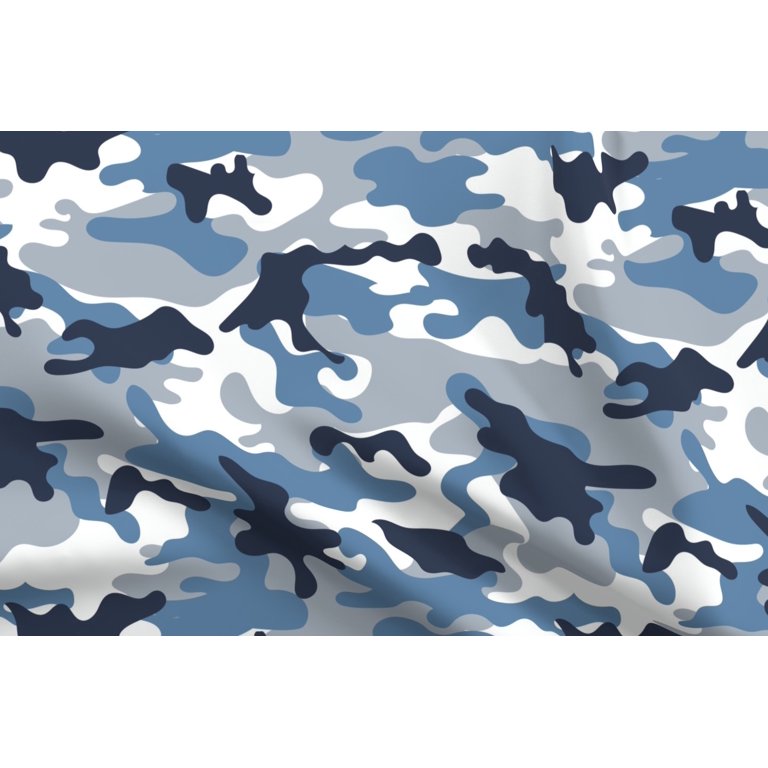 Blue Camouflage Fabric