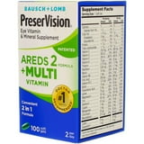 Bausch & Lomb Preservision Areds 2, Multivitamin Eye Care, 100 Soft Gels - Walmart.com
