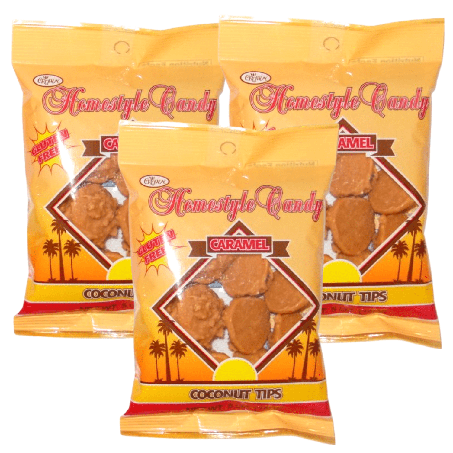 Crown Homestyle Candy Caramel Coconut Tips Gluten Free Snacks Party ...