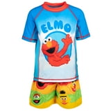 Sesame Street Elmo Grover Big Bird Toddler Boys Zip Up Sunsuit Rash ...