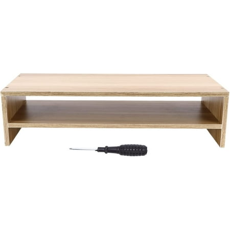 Wood Monitor Riser Stand Multifunctional Dual Storage Racks Support ...