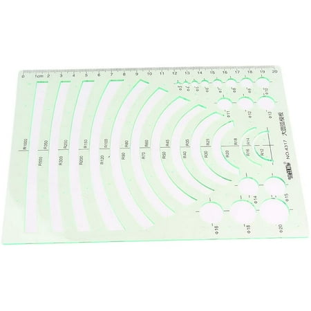 Dyfrio Students Rectangle Shape Drawing Circle Arc Template Ruler ...