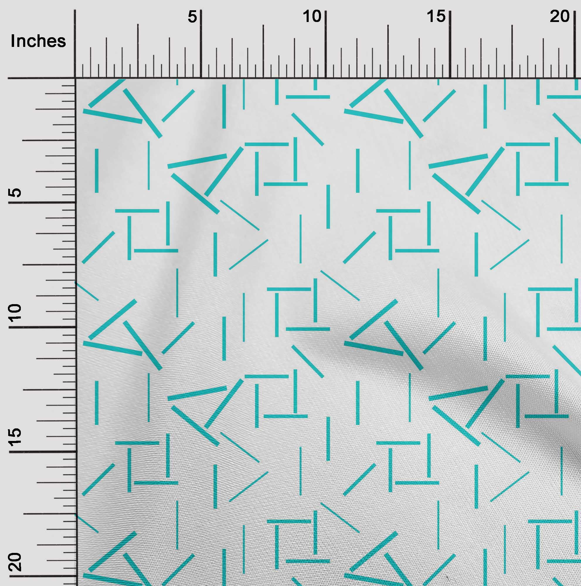 oneOone Cotton Silk Fabric Line Geometric Print Fabric By The Yard 42 ...