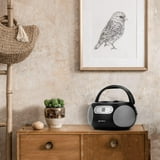 ByronStatics Portable CD Player Boombox, AM FM Radio, AC DC Power ...