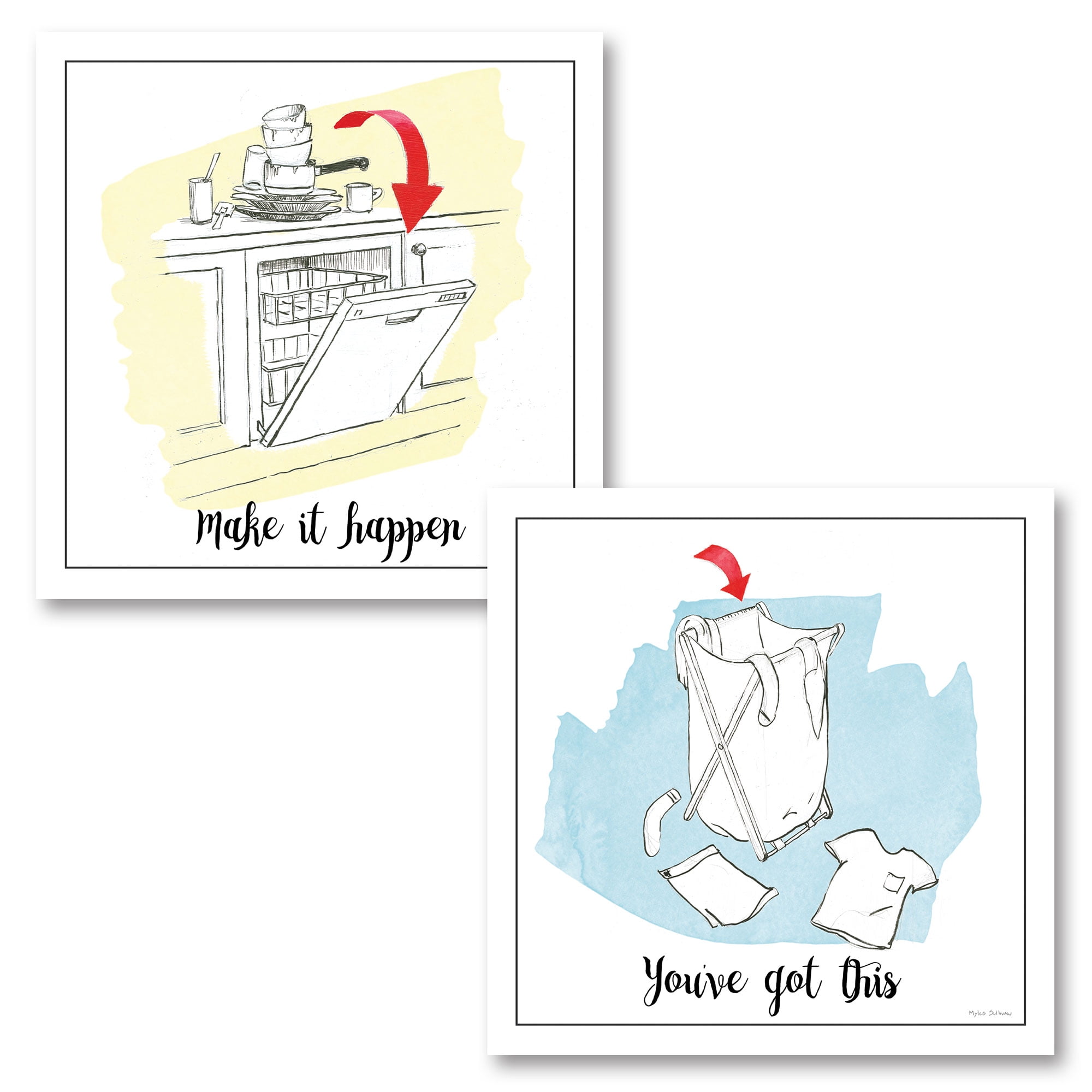 Gango Home Decor Contemporary Home Improvement II & V with Color Script ...