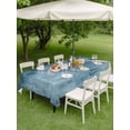 Blue Palm Tree Rectangle Outdoor Tablecloth with Umbrella Hole Summer ...
