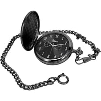 Blekon Classic Quartz Pocket Watch with Chain, Arabic & Roman Numerals ...