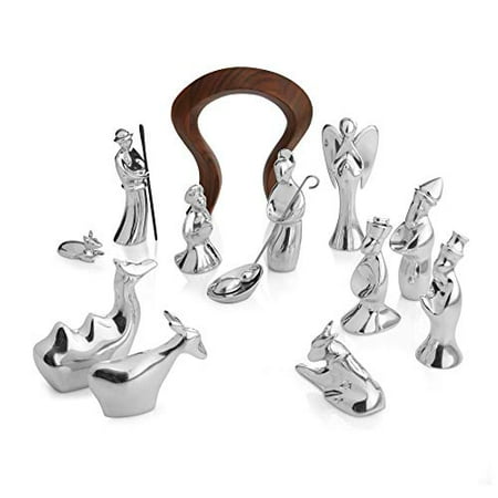 Nambe - Holiday Collection - Miniature Nativity Holy Family with Arch ...