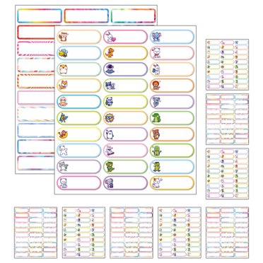 10 Sheets of Name Labels Adhesive Name Stickers Baby Name Labels ...