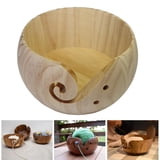 Wool Yarn Bowl, Handmade Wooden Yarn Storage Bowl with Holes, Knitting ...