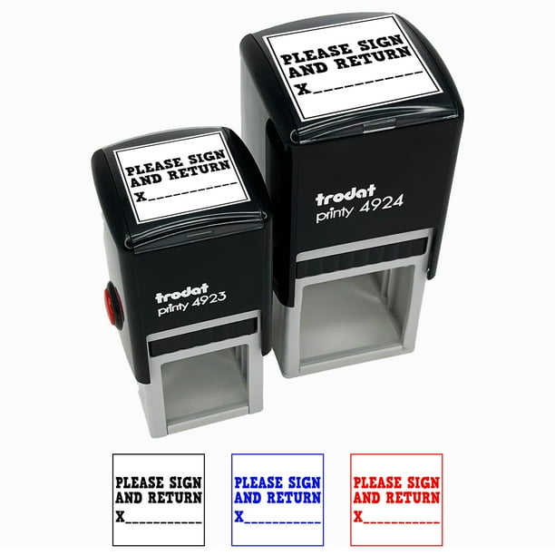 Please Sign and Return with Signature Line Teachers Self-Inking Rubber ...