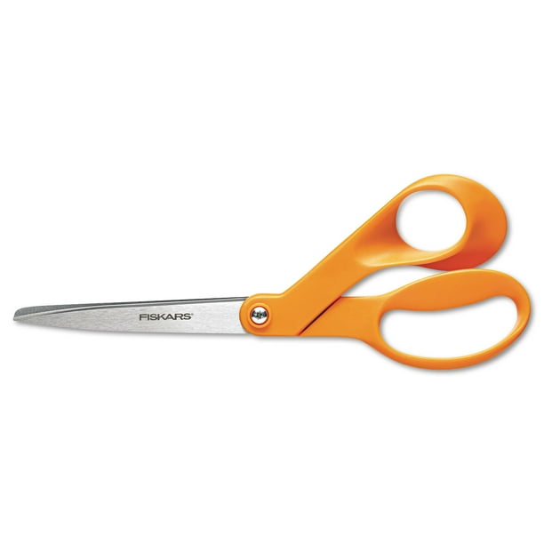 Fiskars Original Stainless Steel 8" Orange-Handled Scissors, 1 Each ...