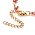 10pc Enamel Heart with Link Chains Bracelet PVD Vacuum Plating 304 ...