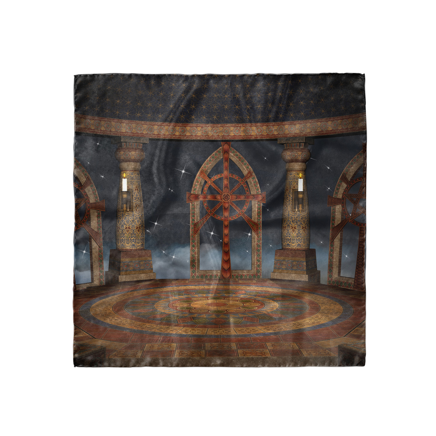 Medieval Head Scarf, Fantasy Building in the Sky, Head Wrap, 3 Sizes ...