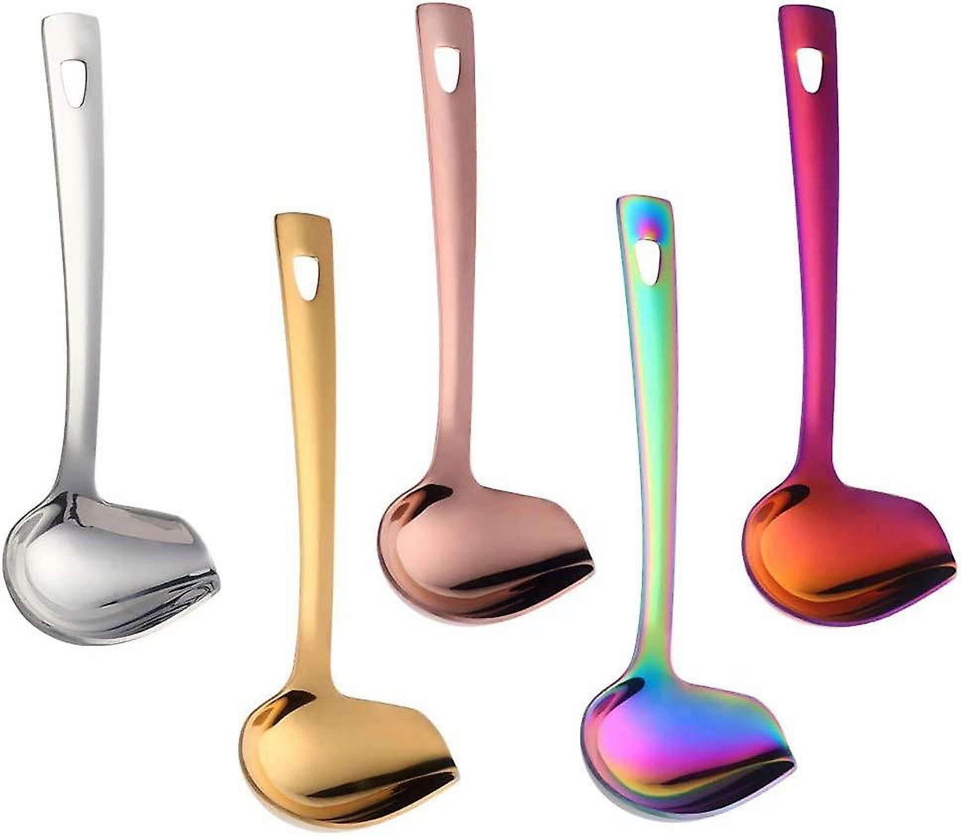 Cucharón para salsa YONGSHENG acero inoxidable 8,67 pulgadas Dorado ...