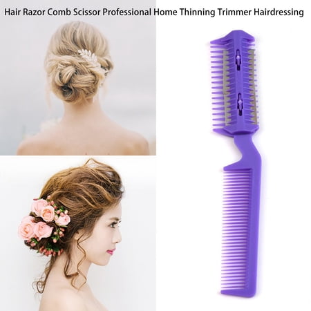 Hair Razor Comb Scissor Professional Home Thinning Trimmer Hairdressing ...