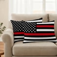 American Flag Outdoor Throw Pillow Covers Set of 2, Retro USA Flag Red ...
