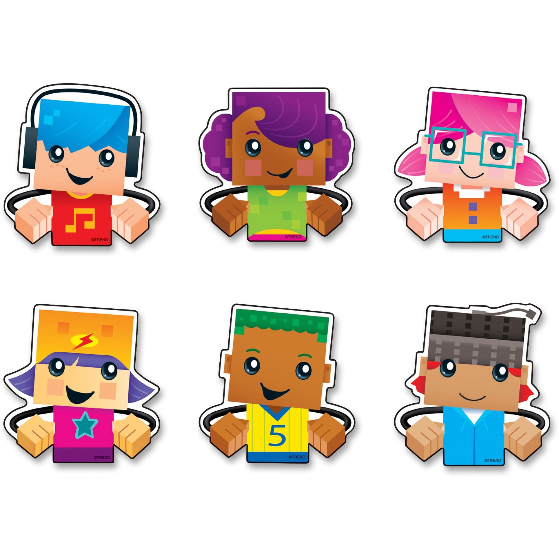 Trend, TEP10850, BlockStars Clips Mini Accents Variety Pack, 36 / Pack ...