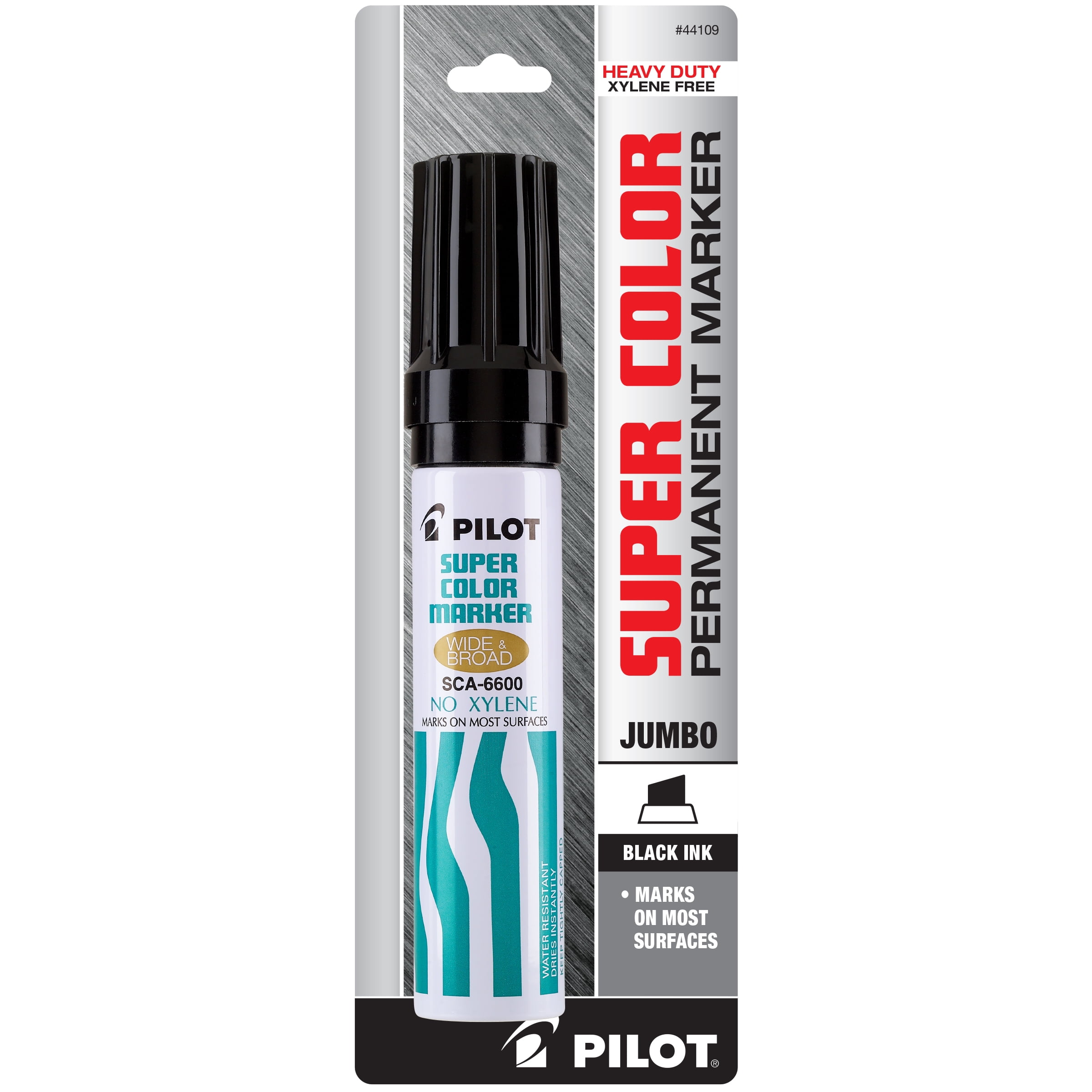 Pilot Super Color Jumbo Permanent Marker, Chisel Tip, Black ink, 1/Pack ...