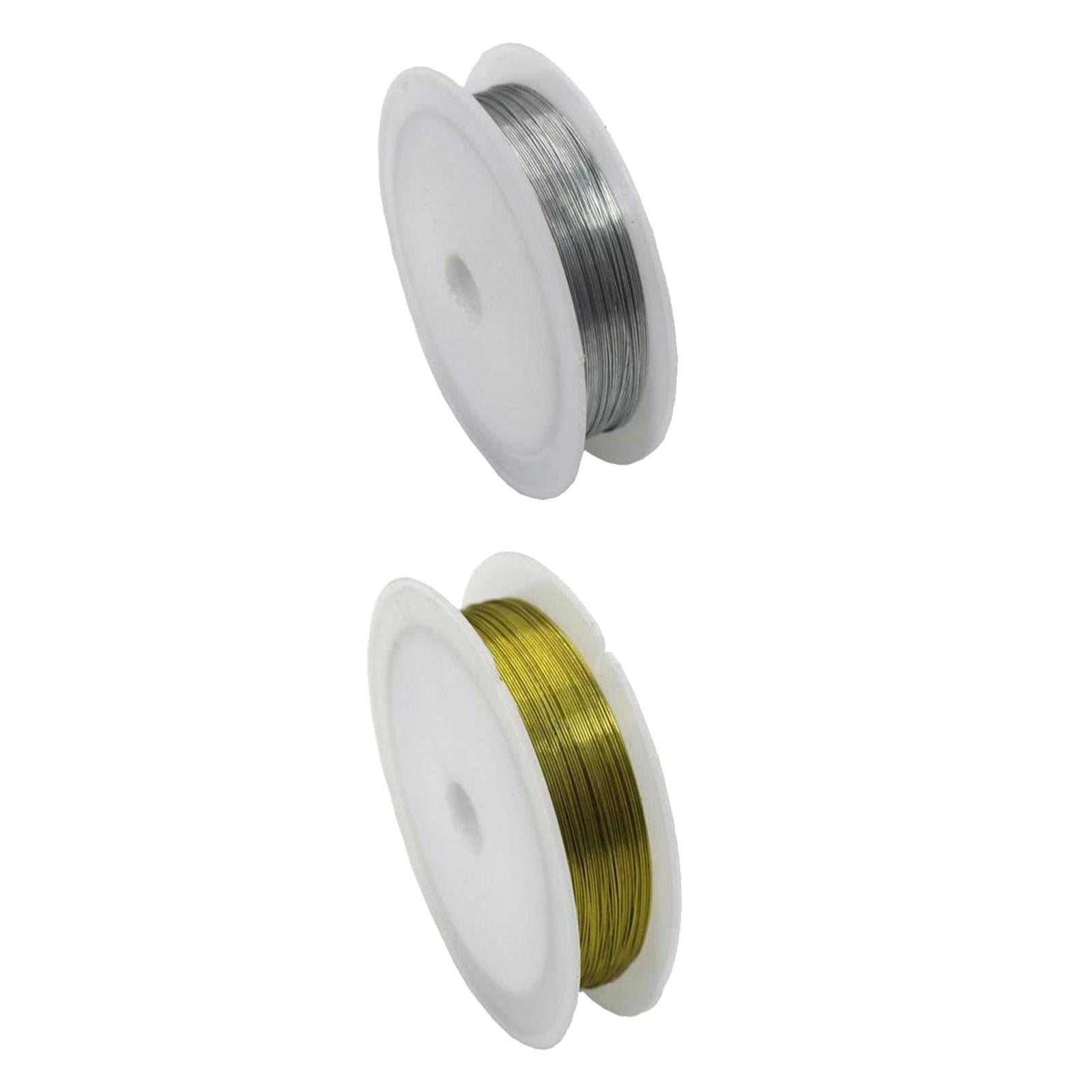 2 Rolls 2 Colors Tarnish Resistant Iron Crafting Wire for Jewelry ...