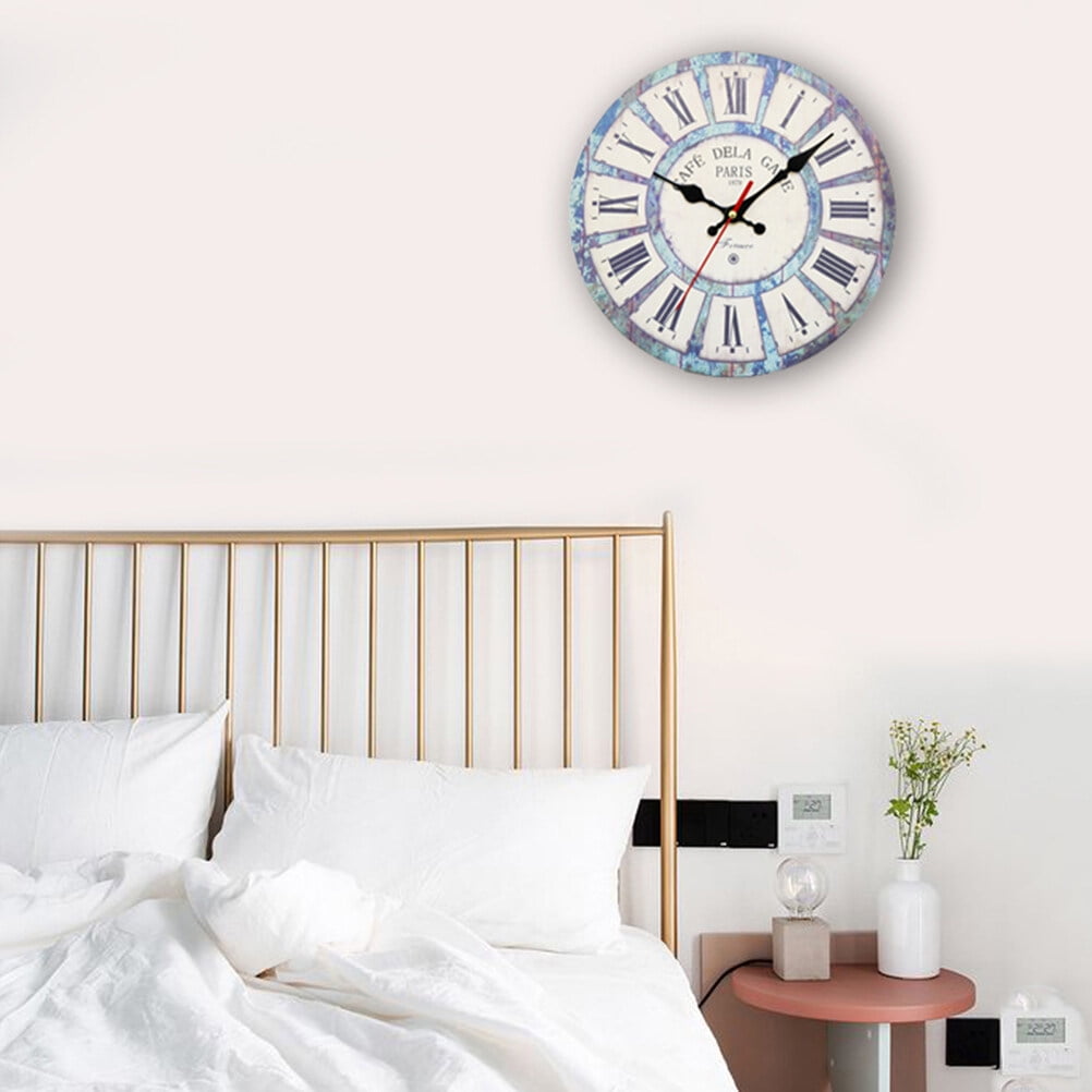 Click here for Washwepe Blue Silent Wall Clock For Home Decor Wit... prices