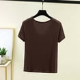 aidice Womens Plus Size Tops Pajama Comfy Short Sleeve Scoop Neck ...