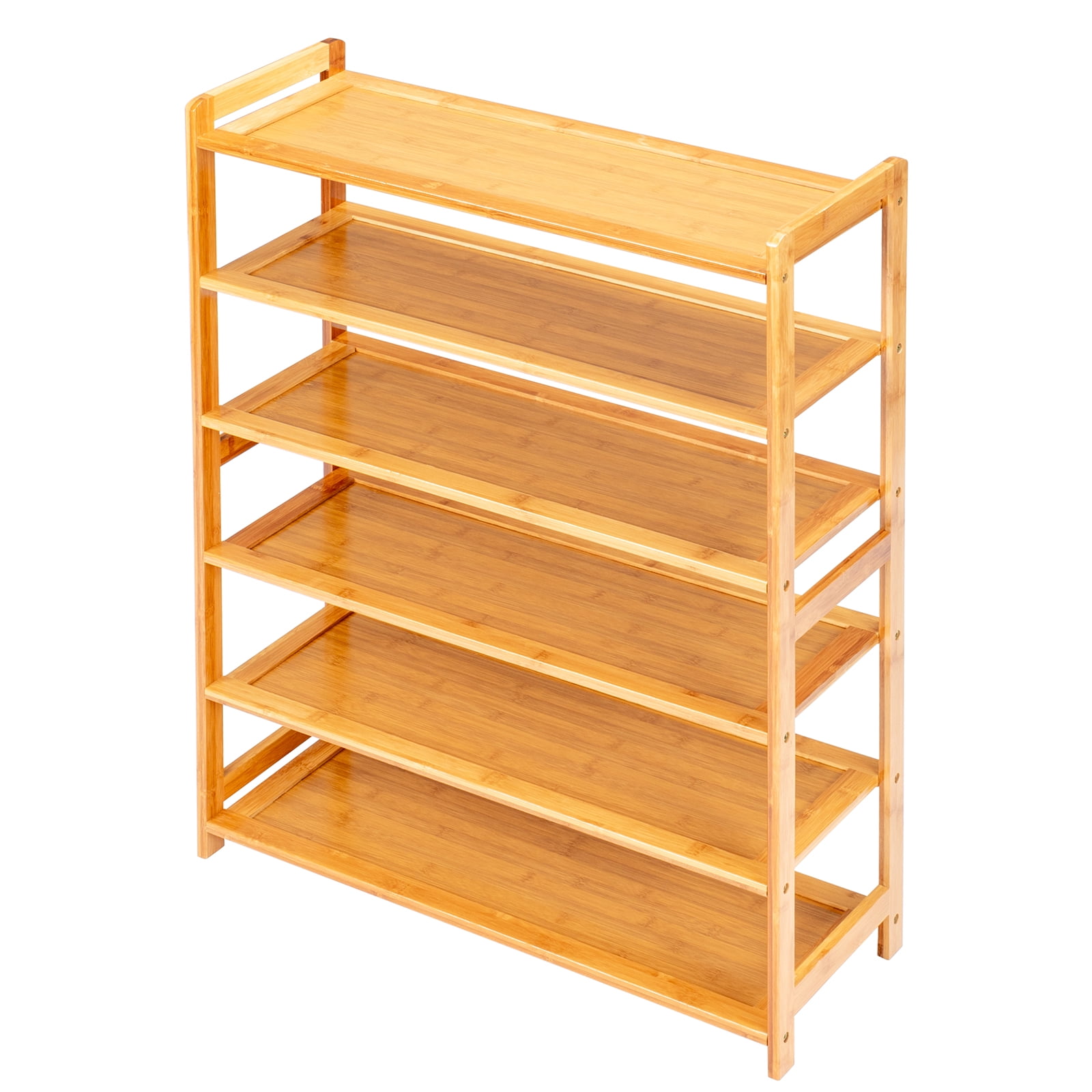 Zimtown 6 Tier Bamboo Wood Storage Rack, Multifunction Utility Shelving ...