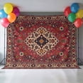 Boho Abstract Plant Photography Backdrop 8x6FT, Vintage Red Retro ...