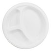 JAM Paper 3 Compartment Divided Plastic Plates, 20 per Pack, Yellow ...