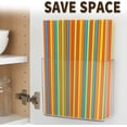 2-pack hanging straw holder, for cabinet walls, reusable plastic cup ...