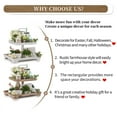 Hanobe 2-Tier Rustic Farmhouse Tray Stand, Whitewashed Wood for Kitchen ...