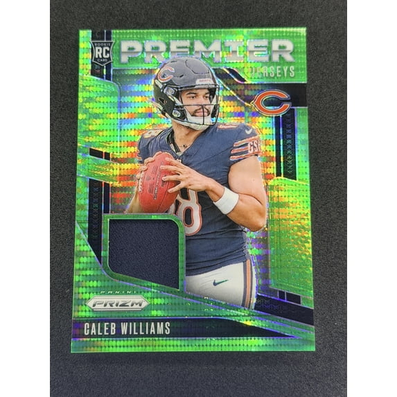 2024 Panini Prizm Caleb Williams #PJ-CWS Premier Jerseys Neon Green ...