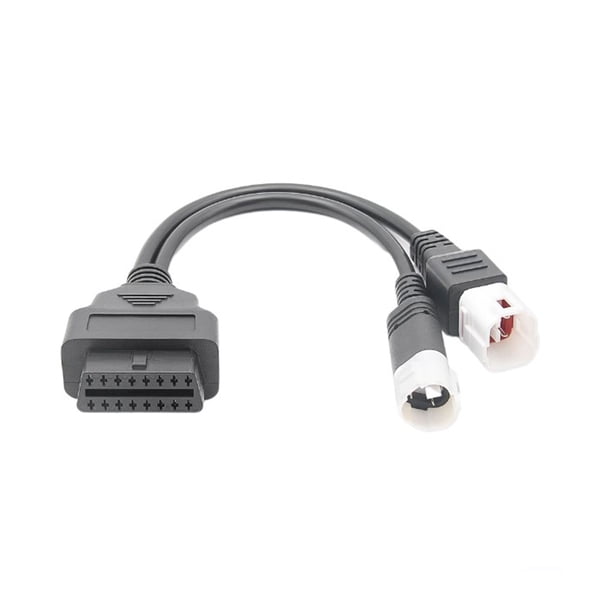 pitrice Motorcycle 3pin/4pin to OBDII Adapter Cable 2-in-1 Diagnostic ...