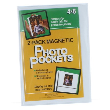 Lot of 4 Magnetic Photo Pockets 4" x 6" Sleeves Flexible Display ...