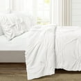Lush Decor 100% Polyester Ruched Chevron Comforter Light Gray 3Pc Set ...