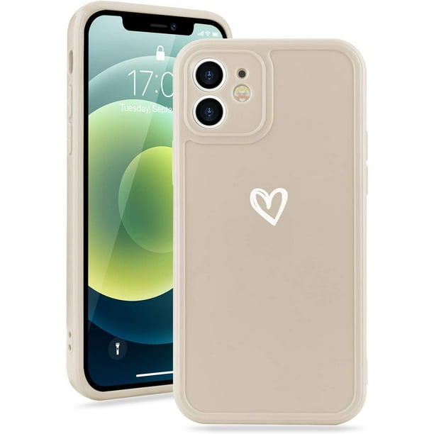 Compatible with iPhone 12 Case Girl Silicone Protective Bumper Love ...