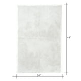 Mainstays Solid Soft Rabbit Faux Fur Area Rug Ivory,30x46" - Walmart.com