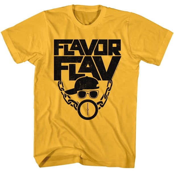 Flavor Flav Cap Chain Shades Men's T Shirt Logo Rap Hip-Hop Legend ...