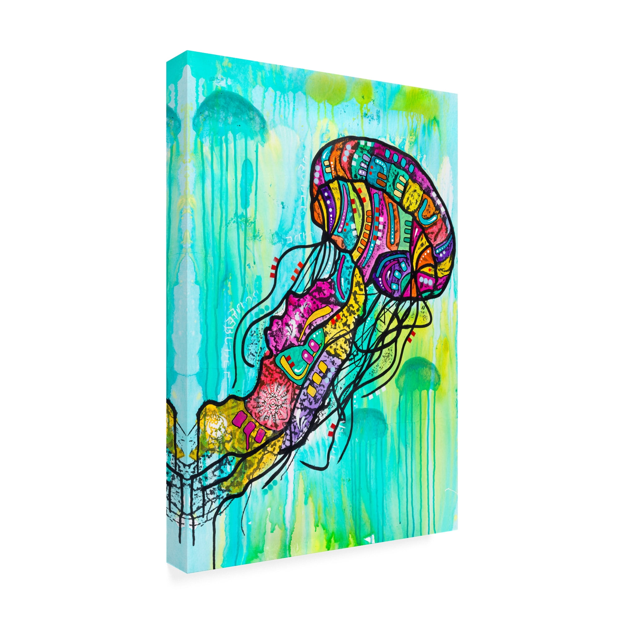 Acrylic Art & Collectibles Painting 24x24 original abstract jellyfish ...